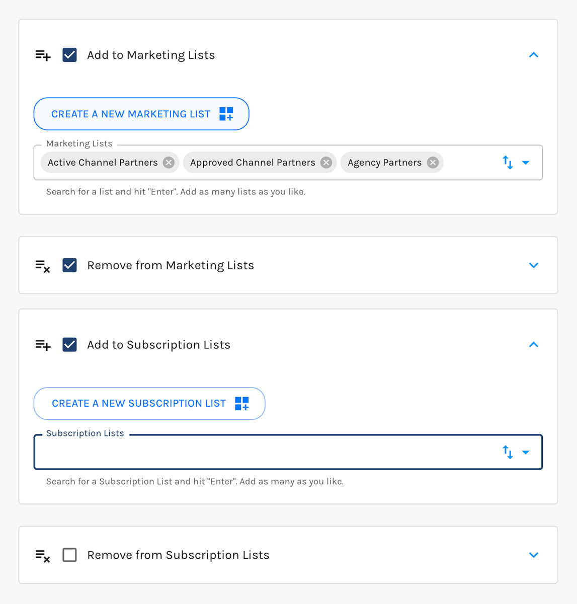 Automated Marketing List Management